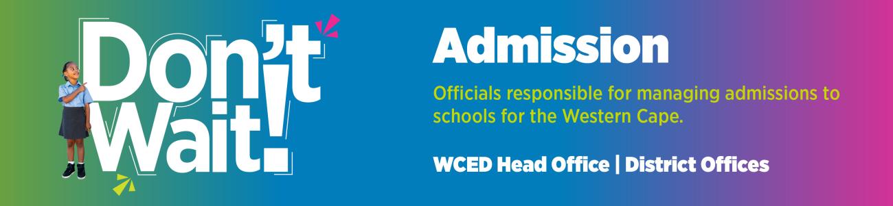 Admissions Officials | Western Cape Government