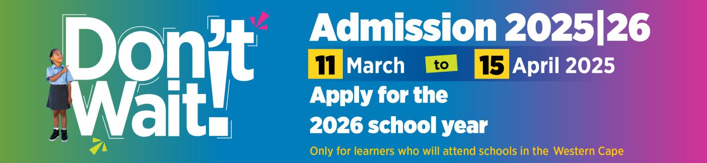 Learner Admissions | Western Cape Government