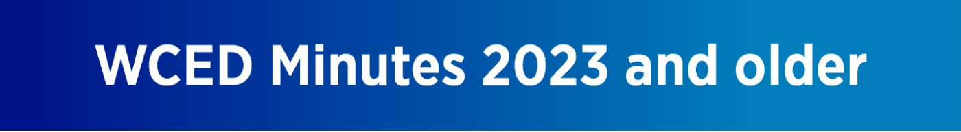WCED Minutes 2025 | Western Cape Government