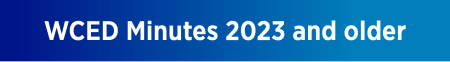 WCED Minutes 2025 | Western Cape Government